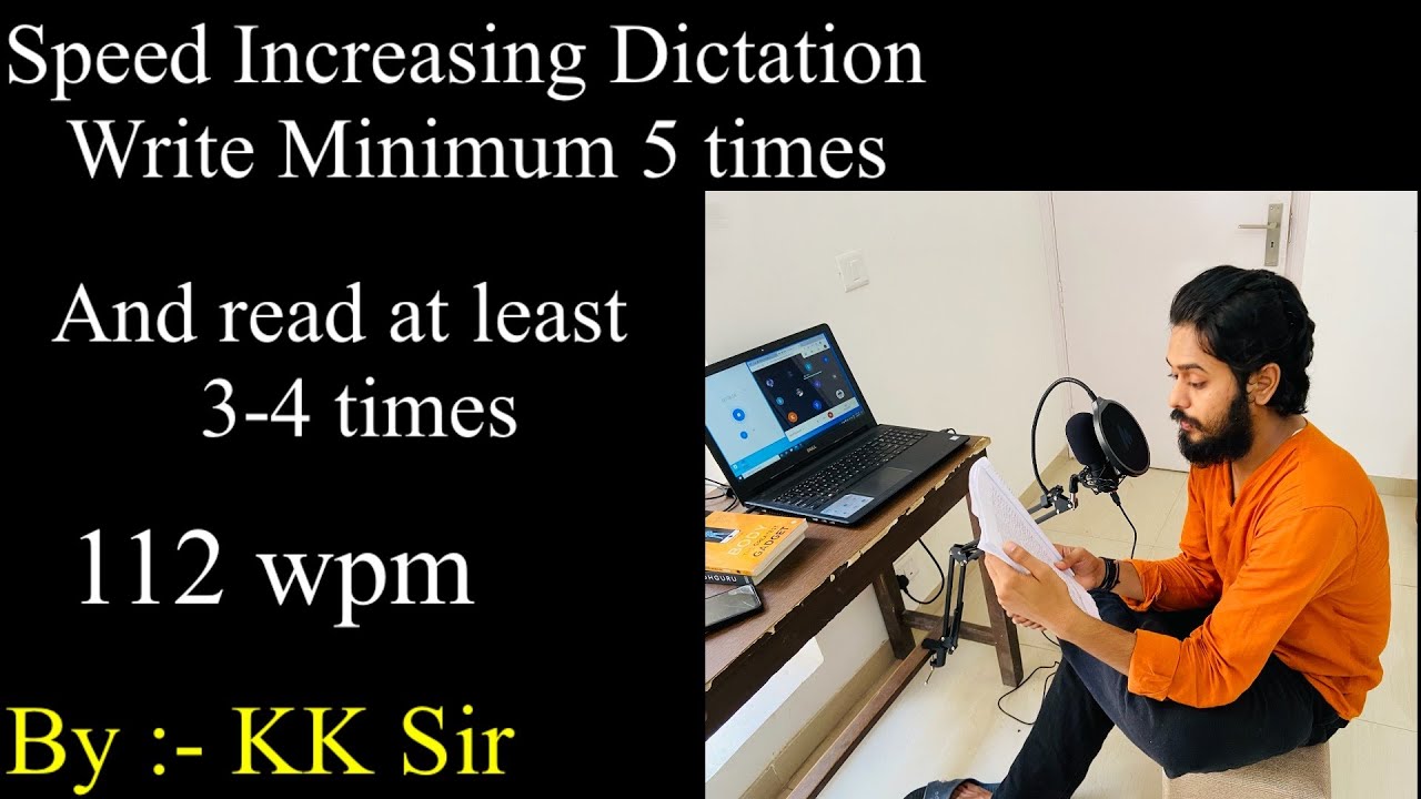 Speed Increasing Dictation Write Minimum 5 times | ready 3-4 times |112 ...