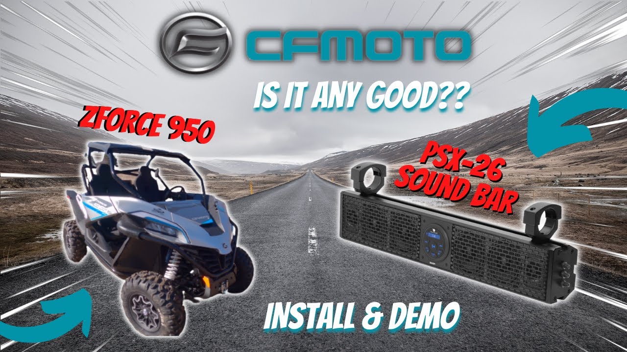 CFMOTO ZFORCE 950 SPORT | BLUETOOTH SPEAKER BAR INSTALL | REVIEW & DEMO ...