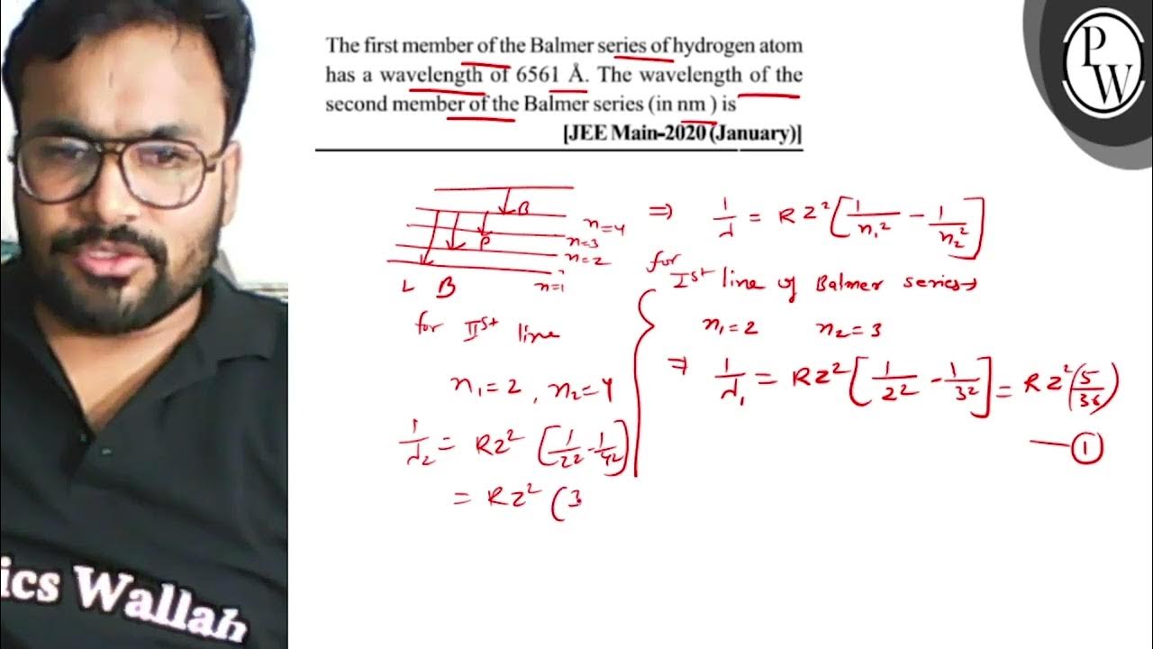 the-first-member-of-the-balmer-series-of-hydrogen-atom-has-a-wavelength