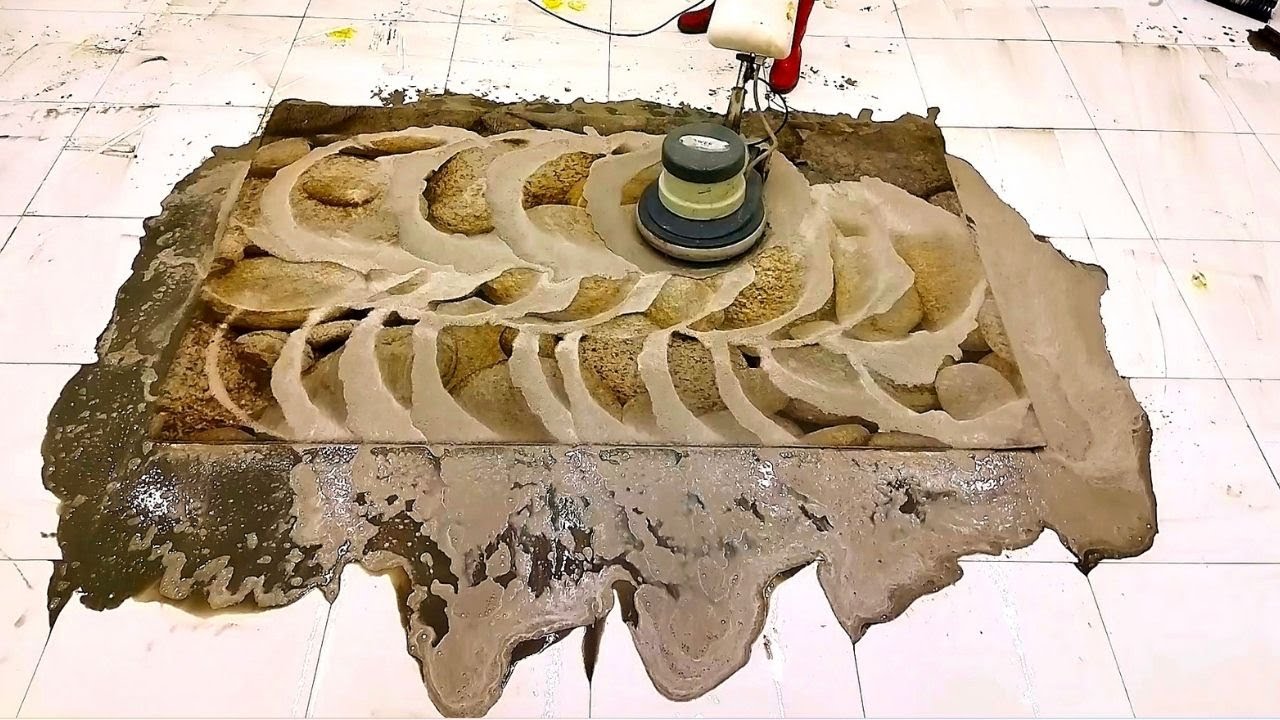 This carpet has awesome pattern Dirty carpet cleaning - YouTube