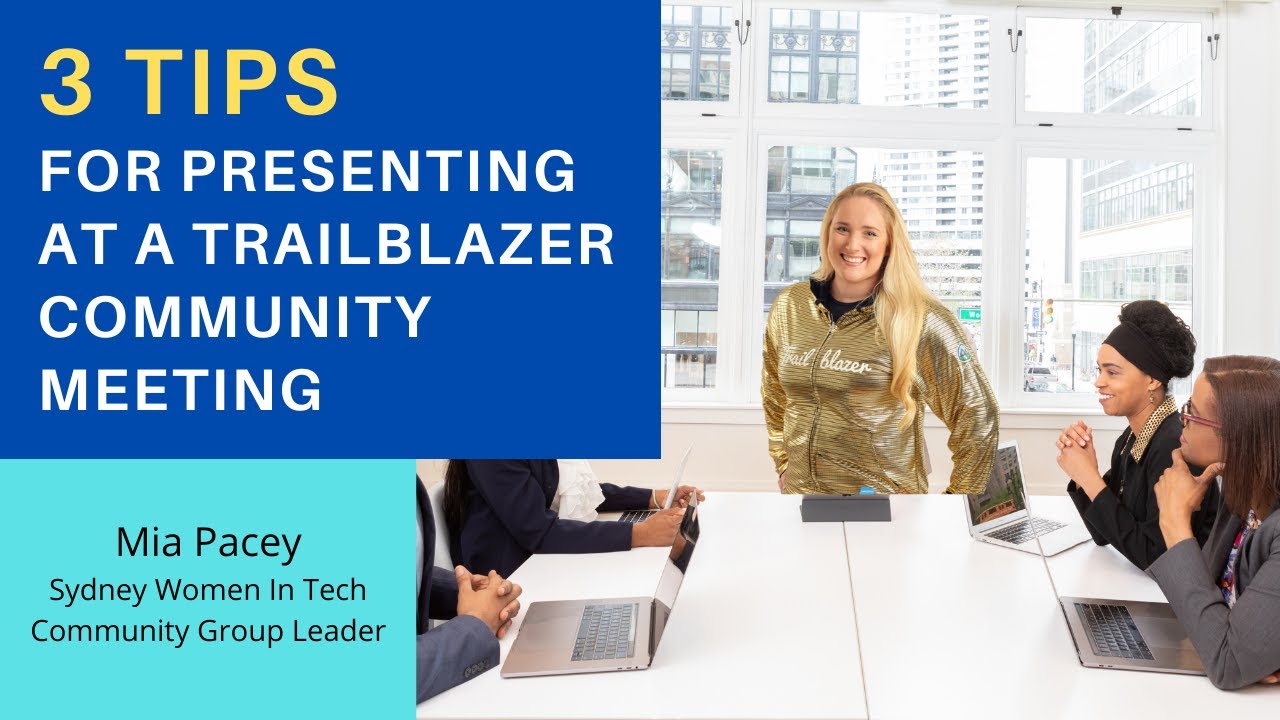 3 Tips for presenting at a Trailblazer Community Group event - YouTube