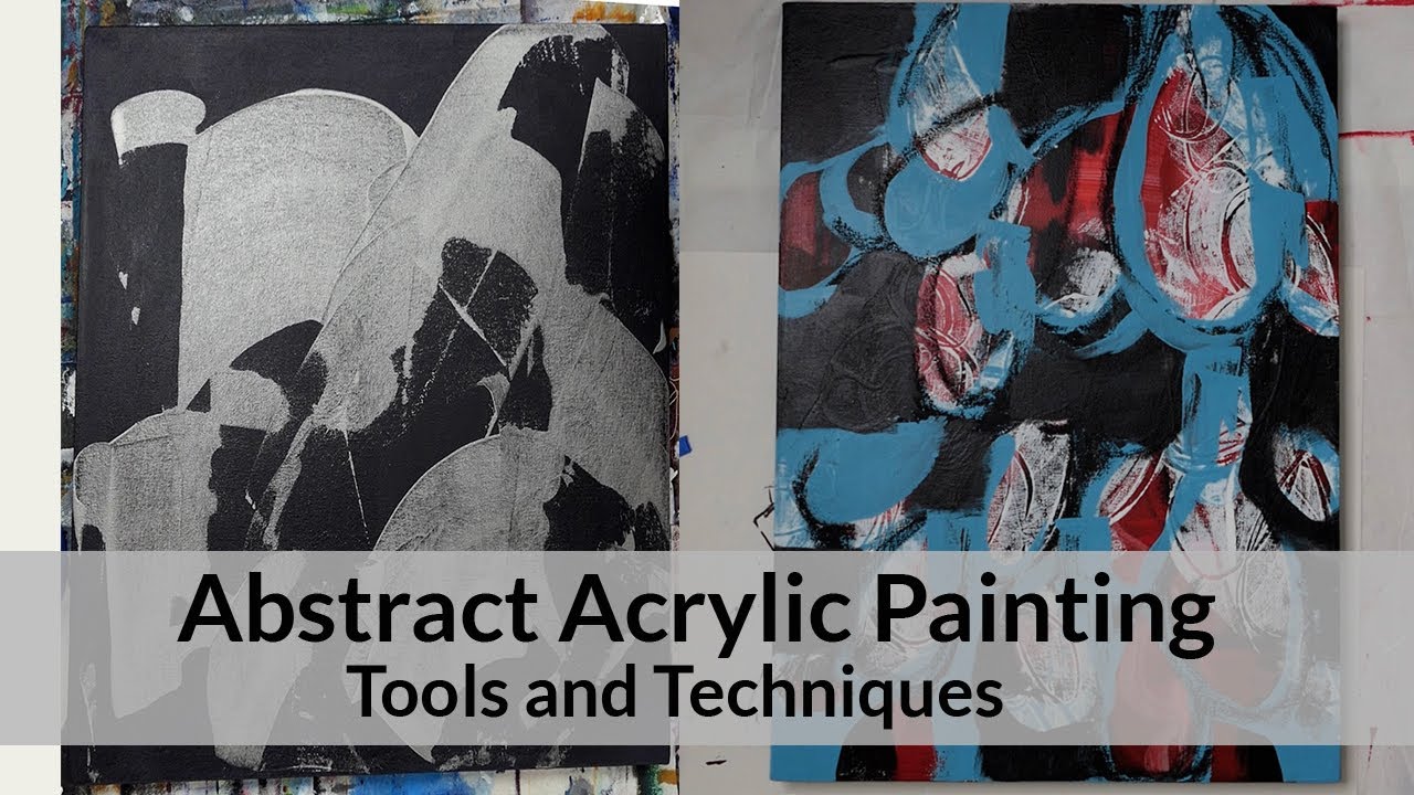 Abstract Acrylic Painting Tools and Techniques No 6 - YouTube