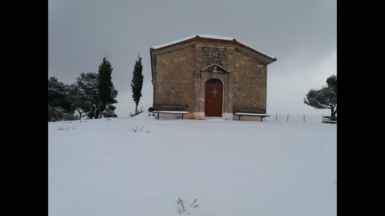 Ξωκλησι Προφητη Ηλια με Χιονια (11/03/2022 || Παραδεισι Κορινθιας ...