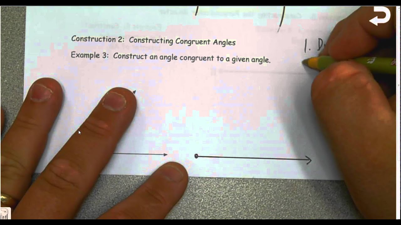 Geometry Unit 1 Lesson 4 Constructions - YouTube
