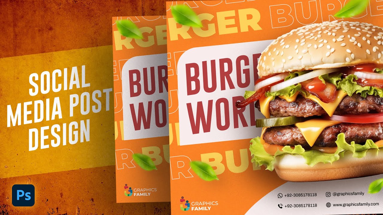 Design a Professional Burger Social Media Post for Fast-Food or ...