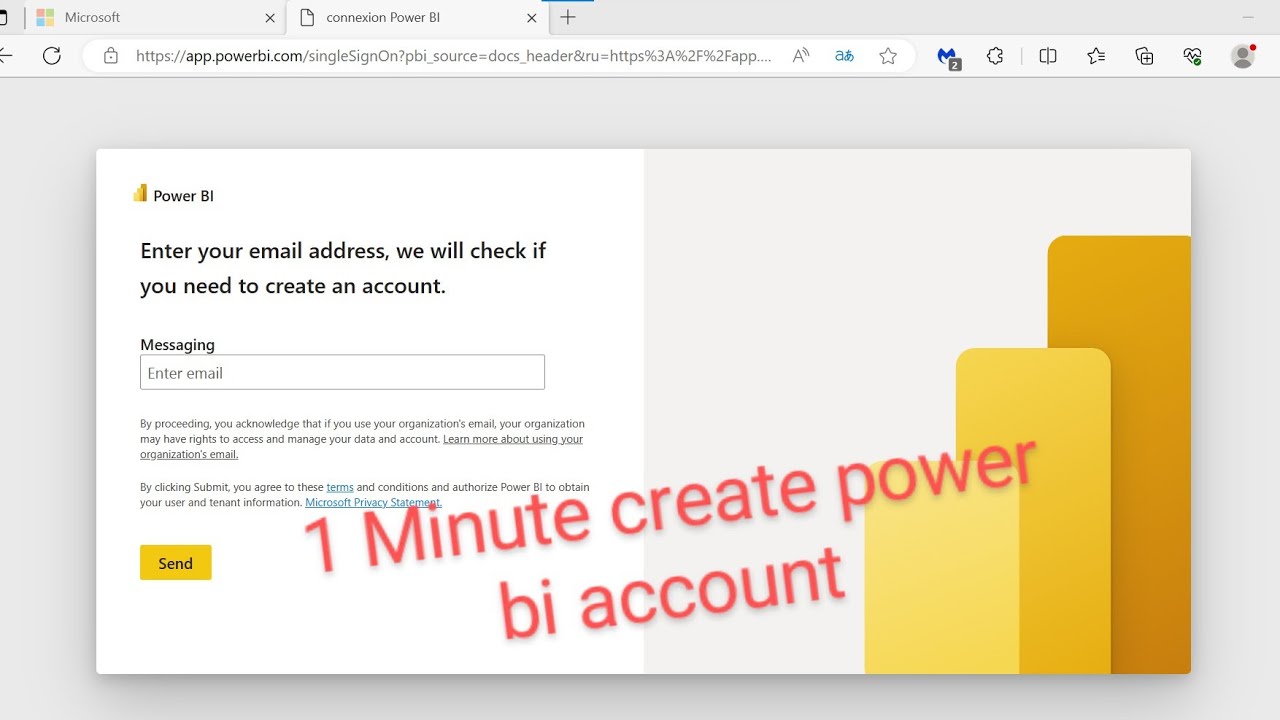 How to create power bi account #microsoft - YouTube