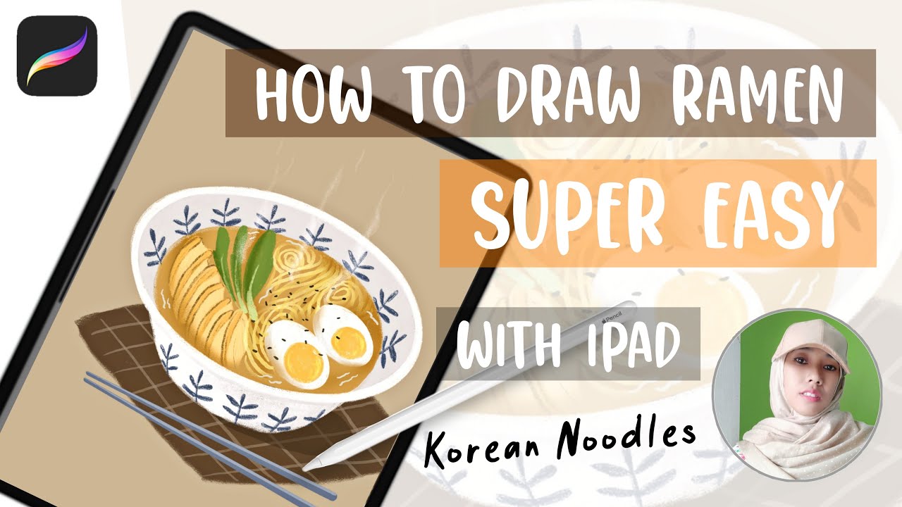 How to Draw Ramen Super Easy with Ipad, Beginner - YouTube