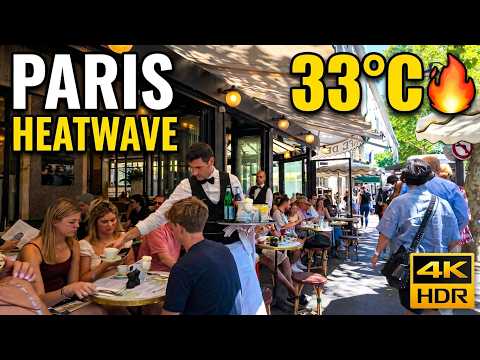 Paris Heatwave Walk 2026 • Saint-Germain-des-Prés to Paris Plages [4K HDR]