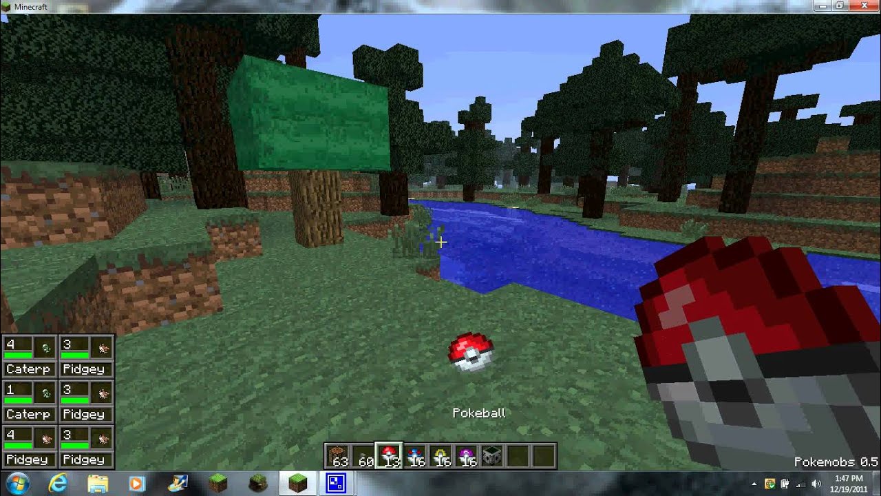 pokemon in minecraft pokemob mod - YouTube