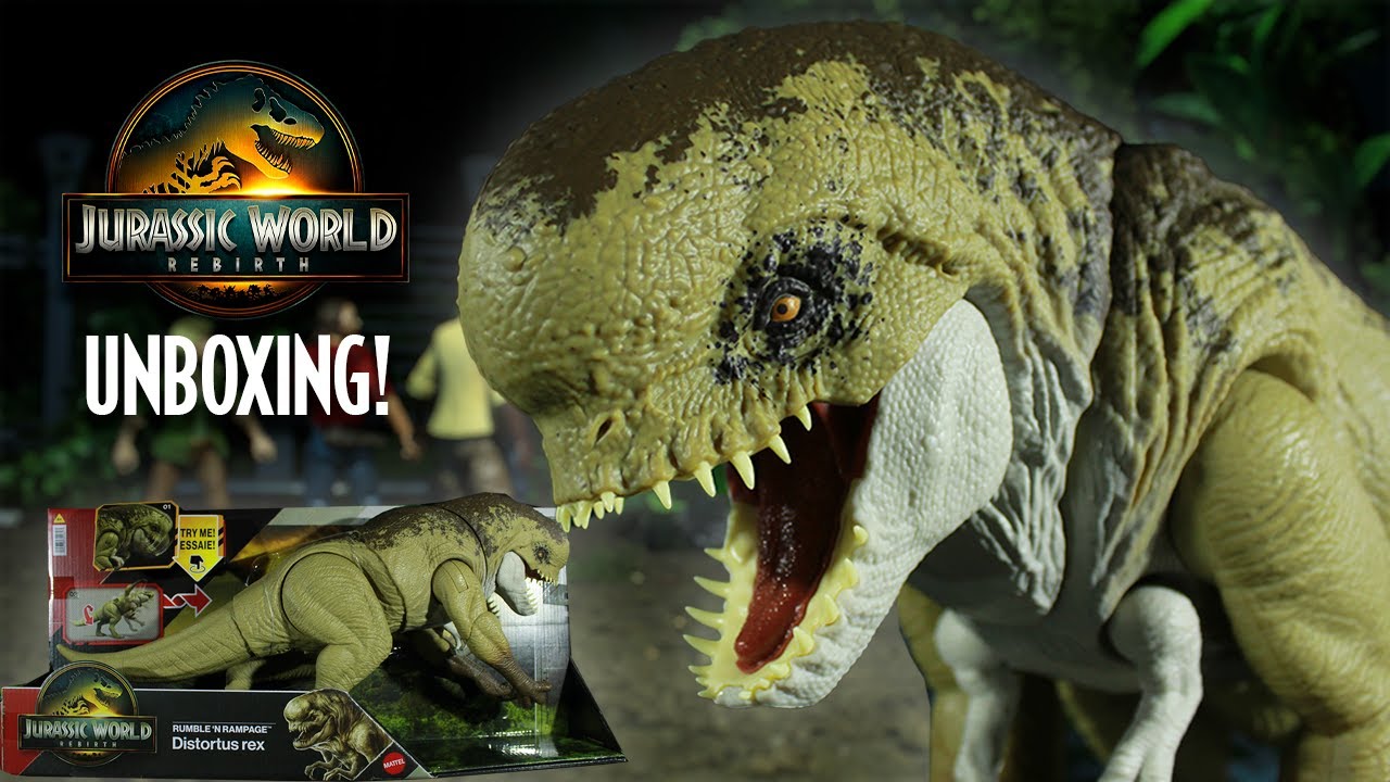 🦖🔥THE DISTORTUS REX IS HERE! UNBOXING AND REVIEW | D-REX UNBOXING | JURASSIC WORLD: REBIRTH TOYS ...
