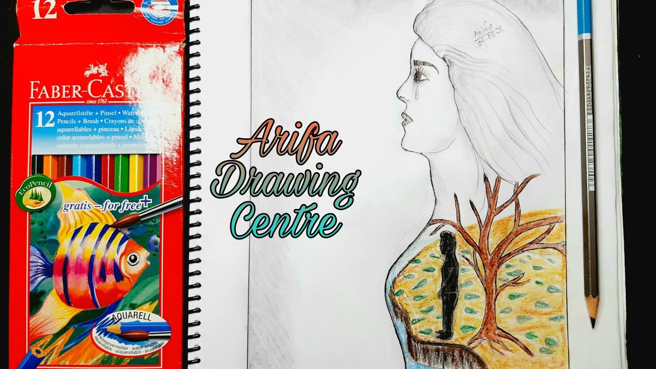 How to draw a sad girl with sad moment step by step_@Arifa Drawing ...