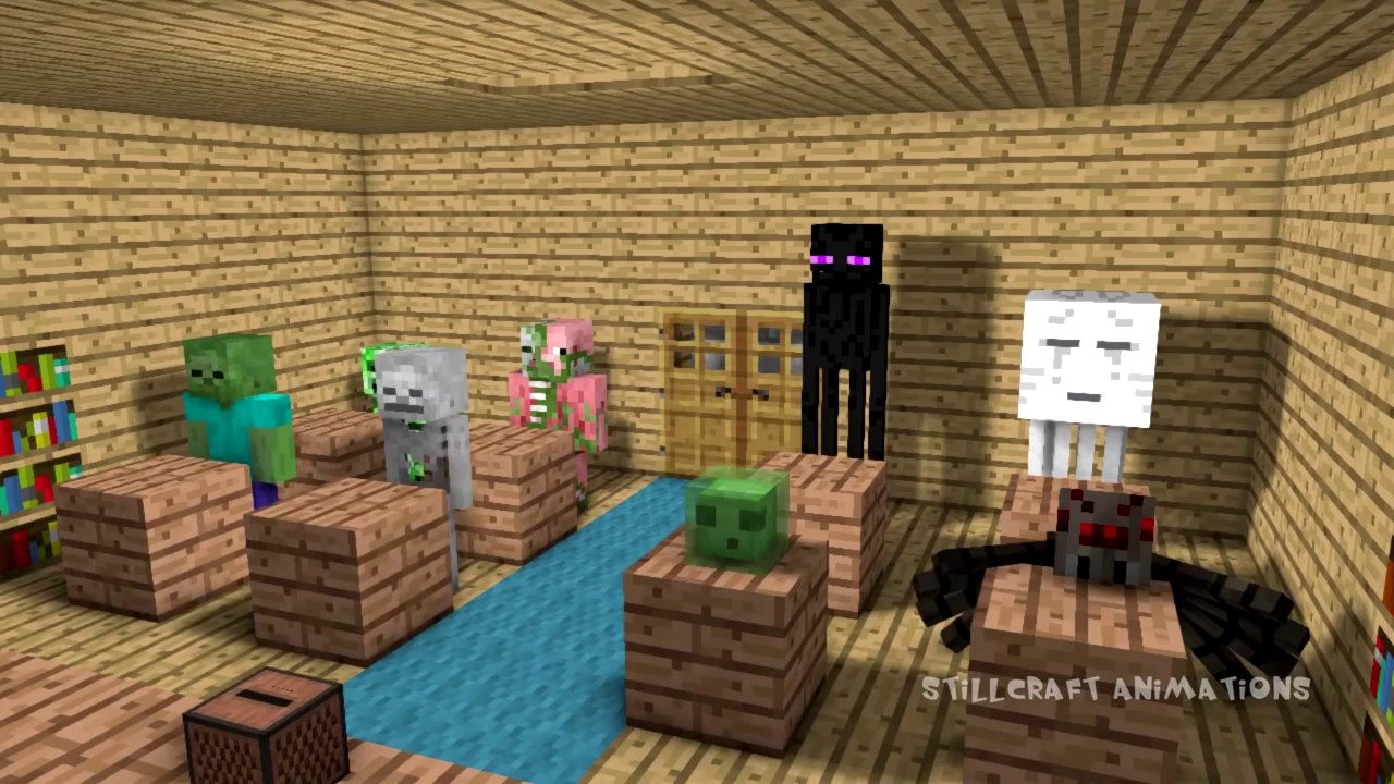 Monster School Dancing Minecraft Animation - YouTube