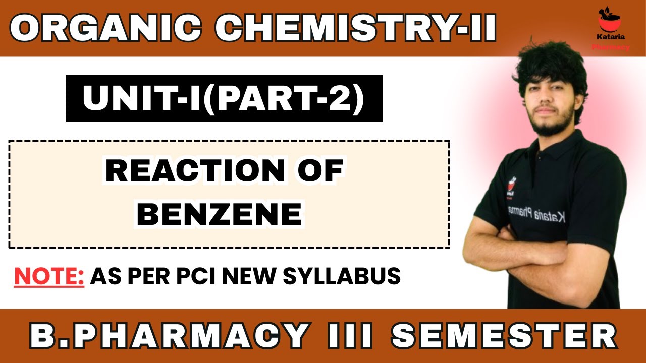 REACTION OF BENZENE | UNIT-I (PART-2) ORGANIC CHEMISTRY-II | B.Pharma ...