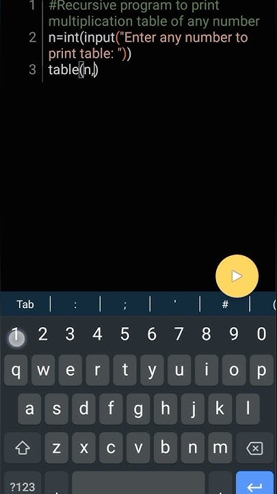 Print table using recursive function in python | #shorts #youtubeshorts #python - YouTube