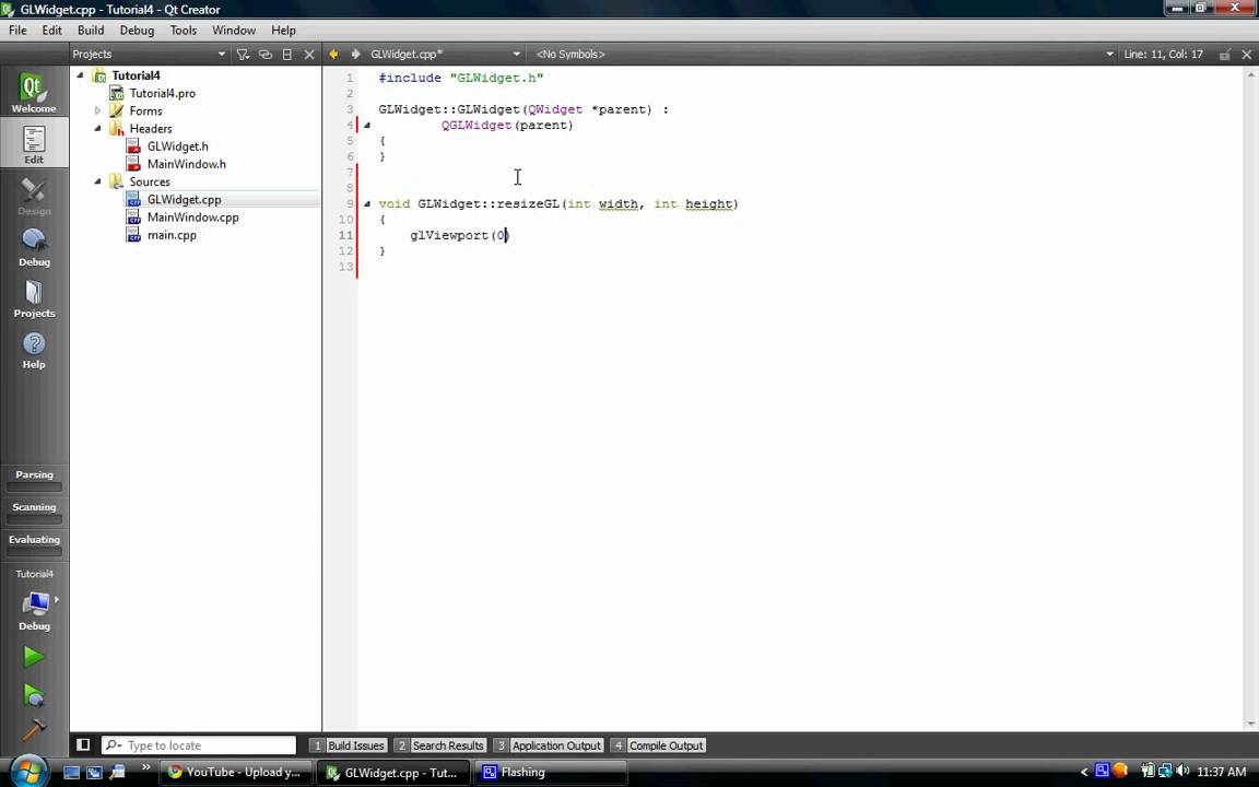 Qt Tutorial #3 -opengl/glwidget - YouTube