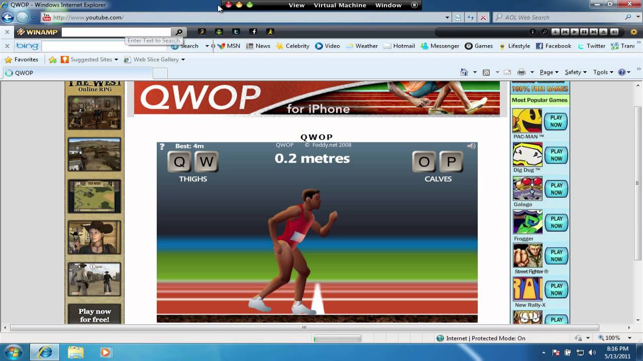 Qwop Gameplay - YouTube