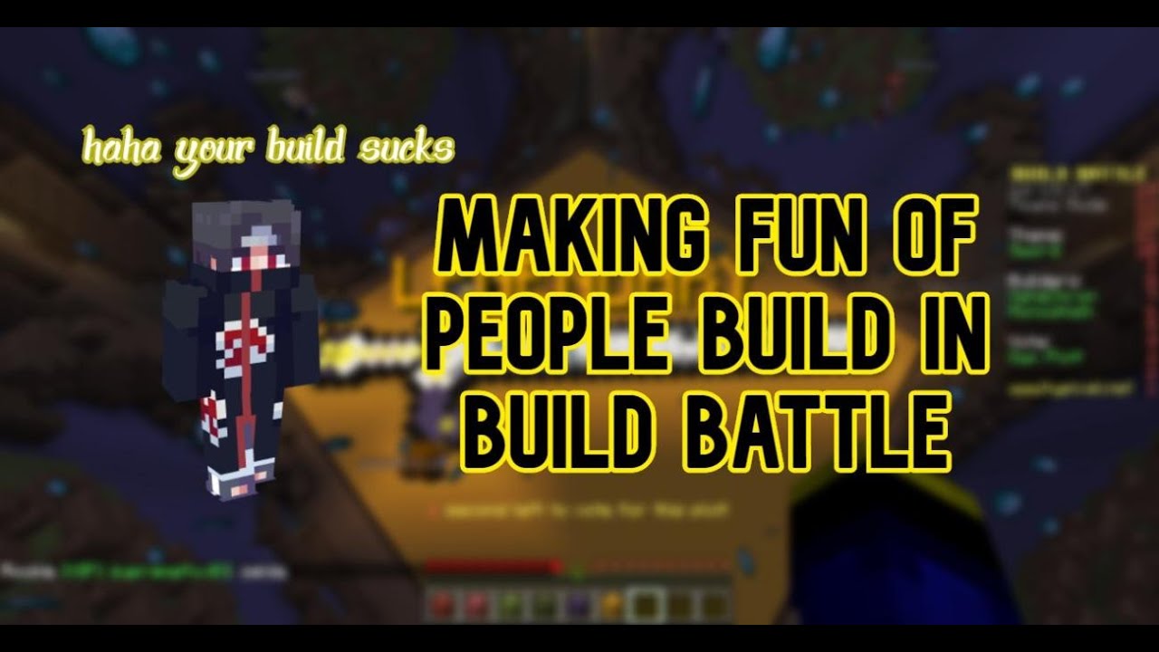 Making fun of peoples build in build battle - YouTube