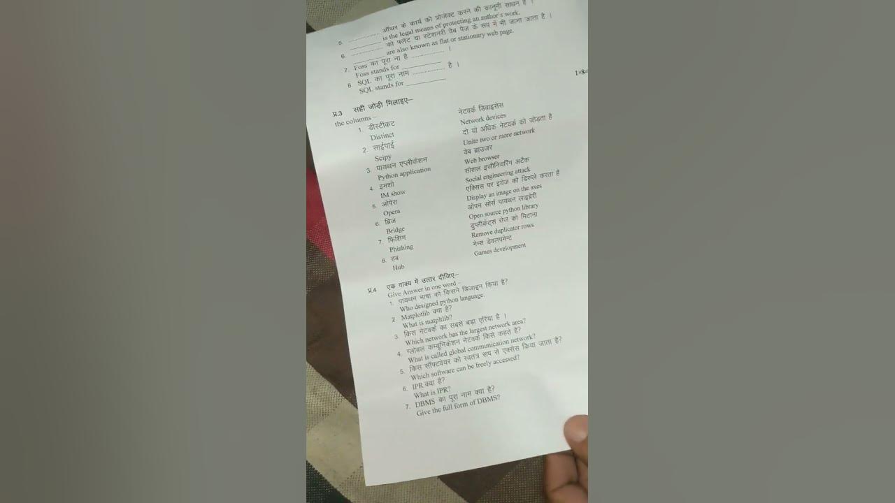 Class 12th ip model paper - YouTube