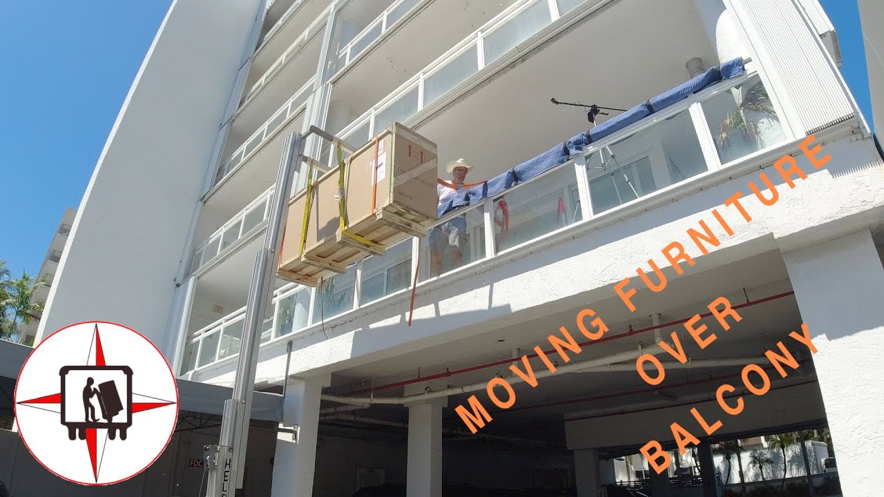 PRECISE JOB MOVING John Richard sideboard OVER A BALCONY #hoisting # ...