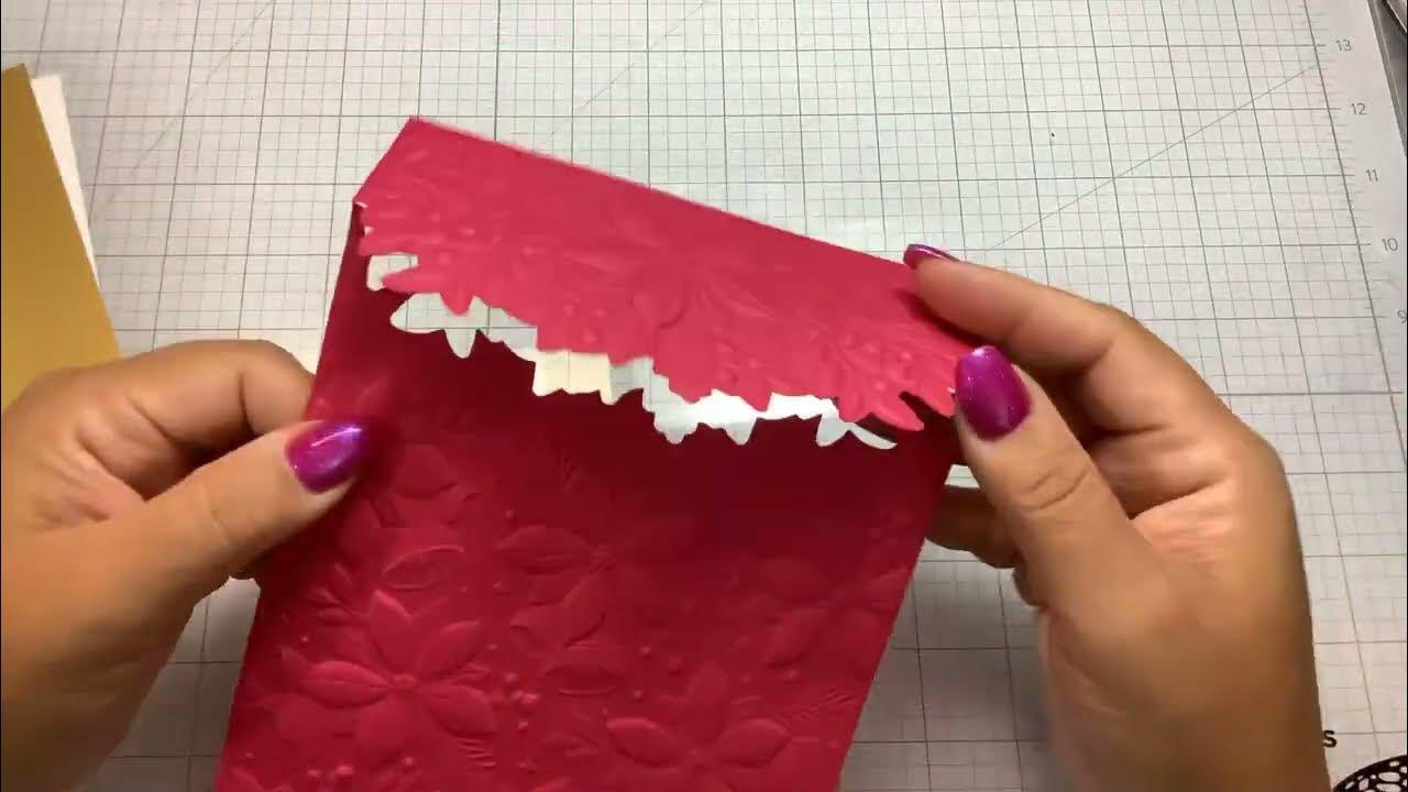 Poinsettia bells & border 3D embossing & cutting folder by Spellbinders - YouTube