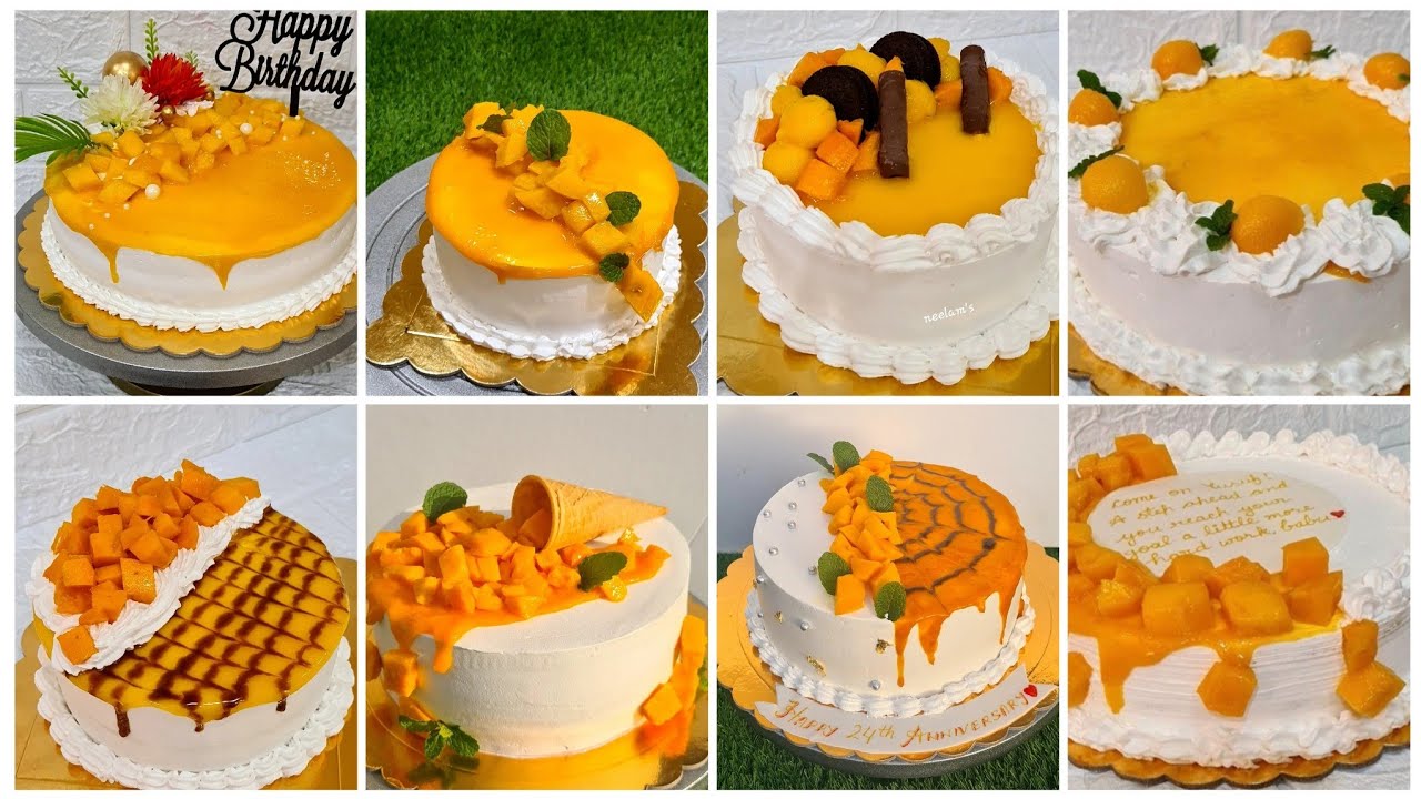 8 mango cake decoration ideas ।। fresh mango cake designs you should ...