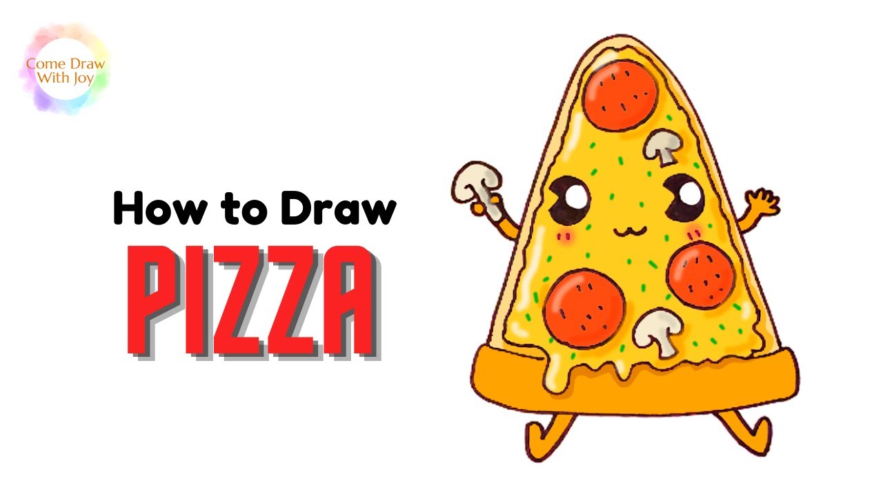 How to Draw a Cute Pizza Easy Step by Step | How to Draw a Pizza Slice ...