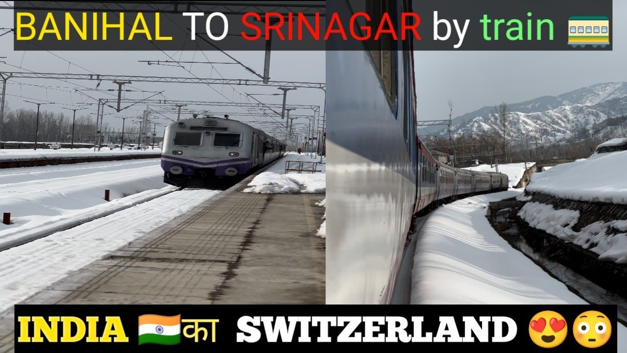Best train journey in India |banihal to srinagar train in winter ...