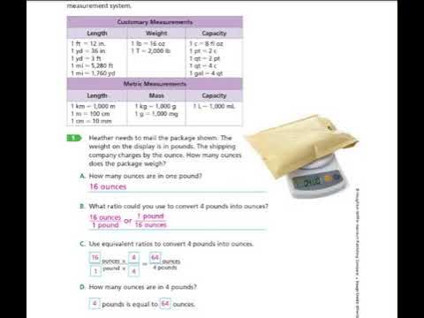 Lesson 2 Use Rate Reasoning to Convert Within Measurement Systems - YouTube