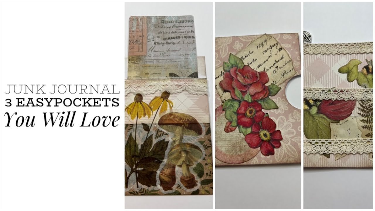 Junk Journal 3 Easy Pockets You Will Love - YouTube