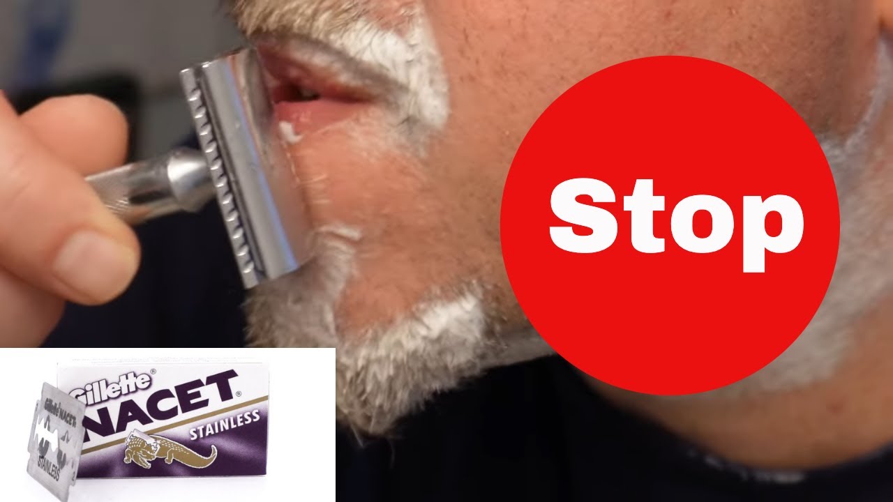Safety Razor - Merkur 34c - Gillette Nacet Blade - Feather Blade - YouTube