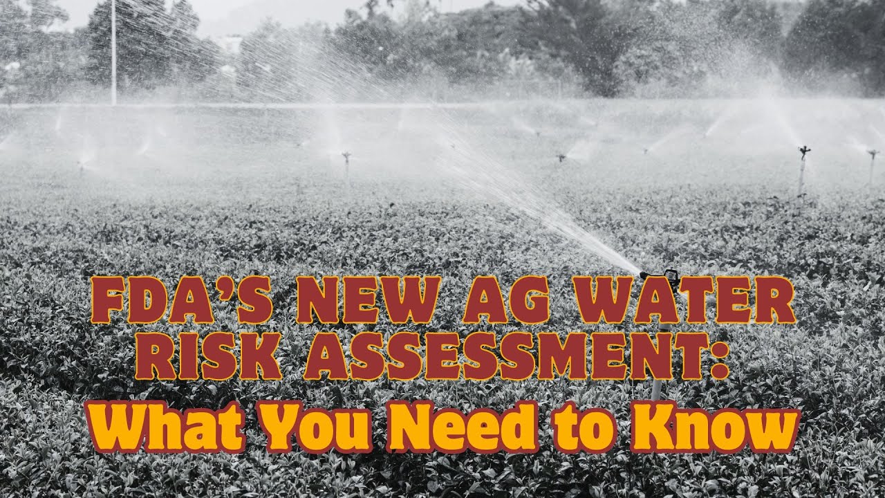 FDA’s New Ag Water Risk Assessment: What You Need to Know - YouTube