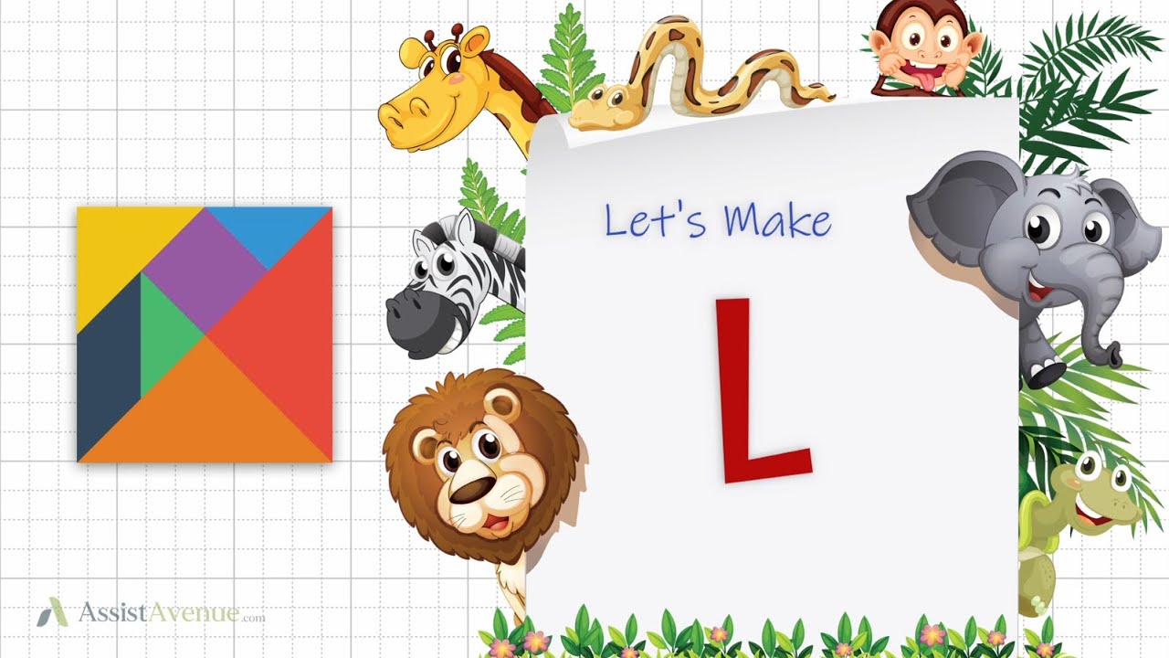 Make letter L with Tangram Puzzle! - YouTube