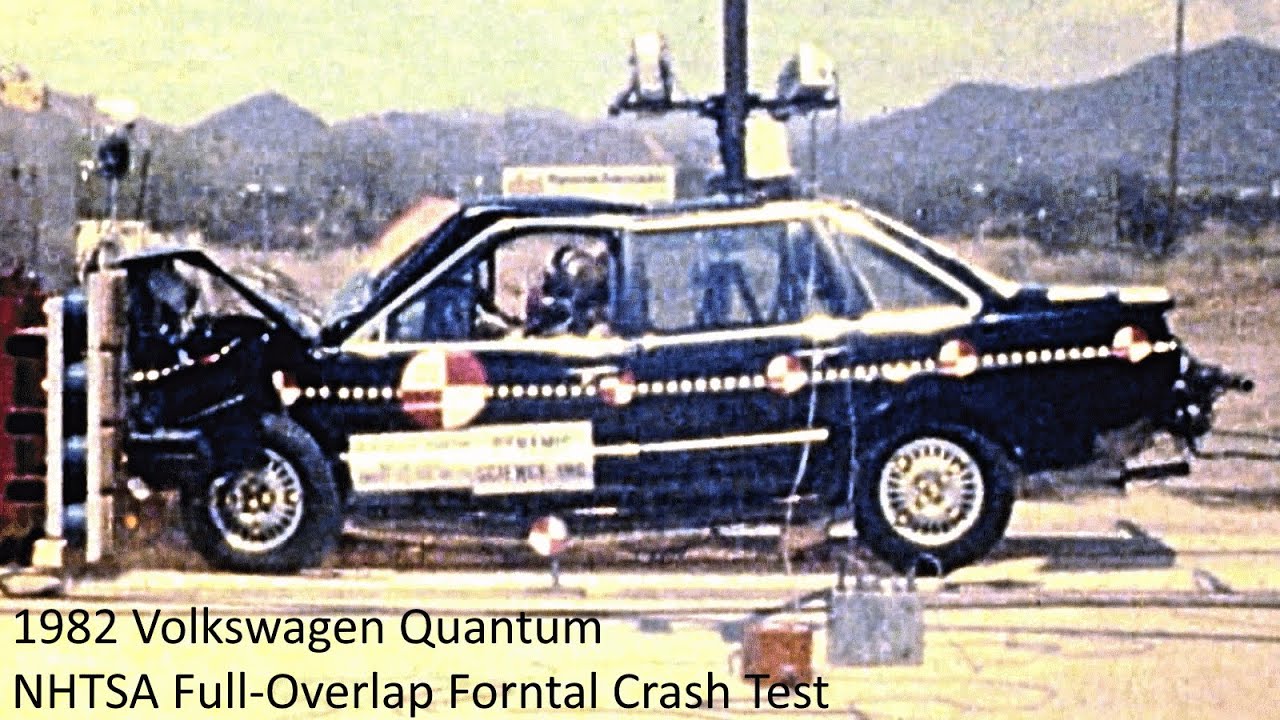1982-1988 Volkswagen Quantum NHTSA Full-Overlap Frontal Crash Test ...