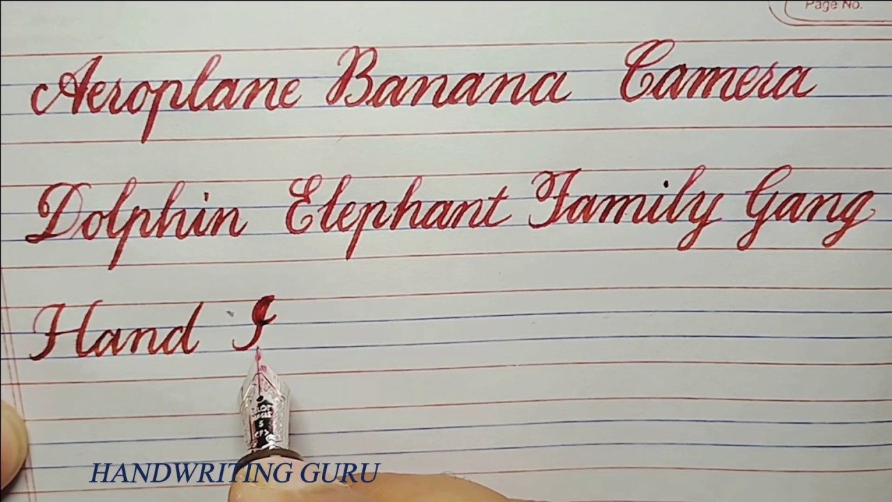 Cursive writing from A to Z for beginners | Cursive writing with pilot ...