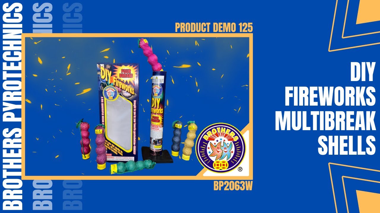 DIY Fireworks Multibreak Shells by Brothers Pyrotechnics - YouTube