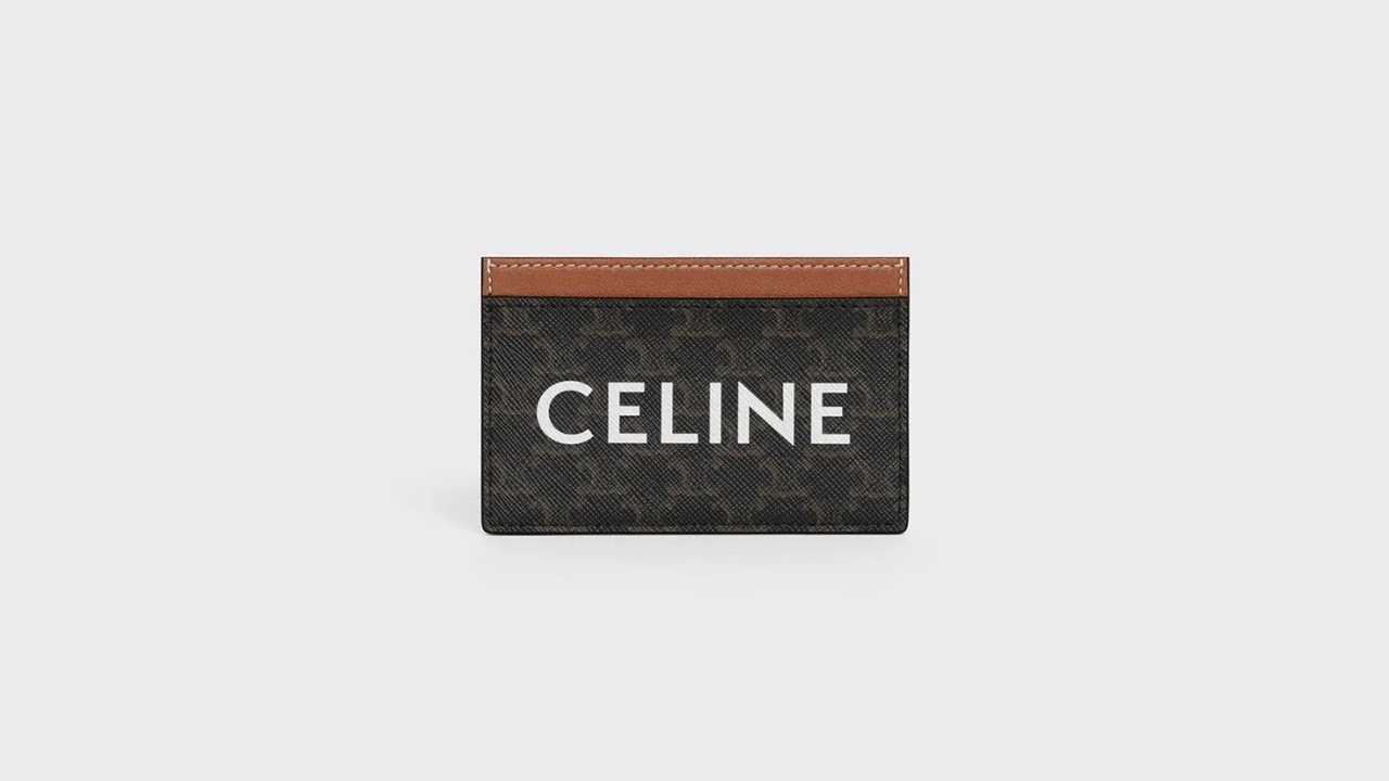 CELINE CARD HOLDER IN TRIOMPHE CANVAS WITH CELINE PRINT 셀린느 카드홀더 セリーヌ ...