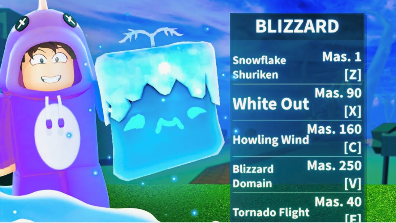 Full Blizzard Fruit Showcase (BloxFruits) - YouTube