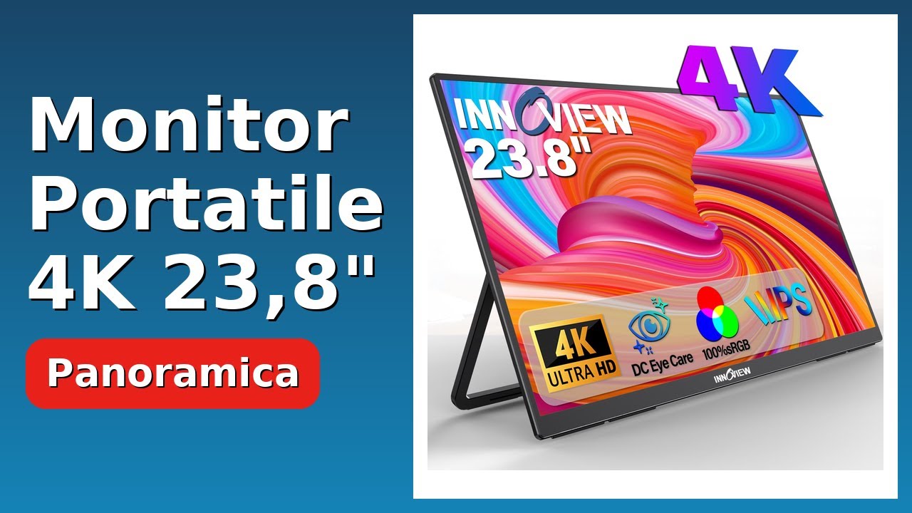 RECENSIONE (2025) : Monitor Portatile 4K 23,8". DETTAGLI ESSENZIALI ...
