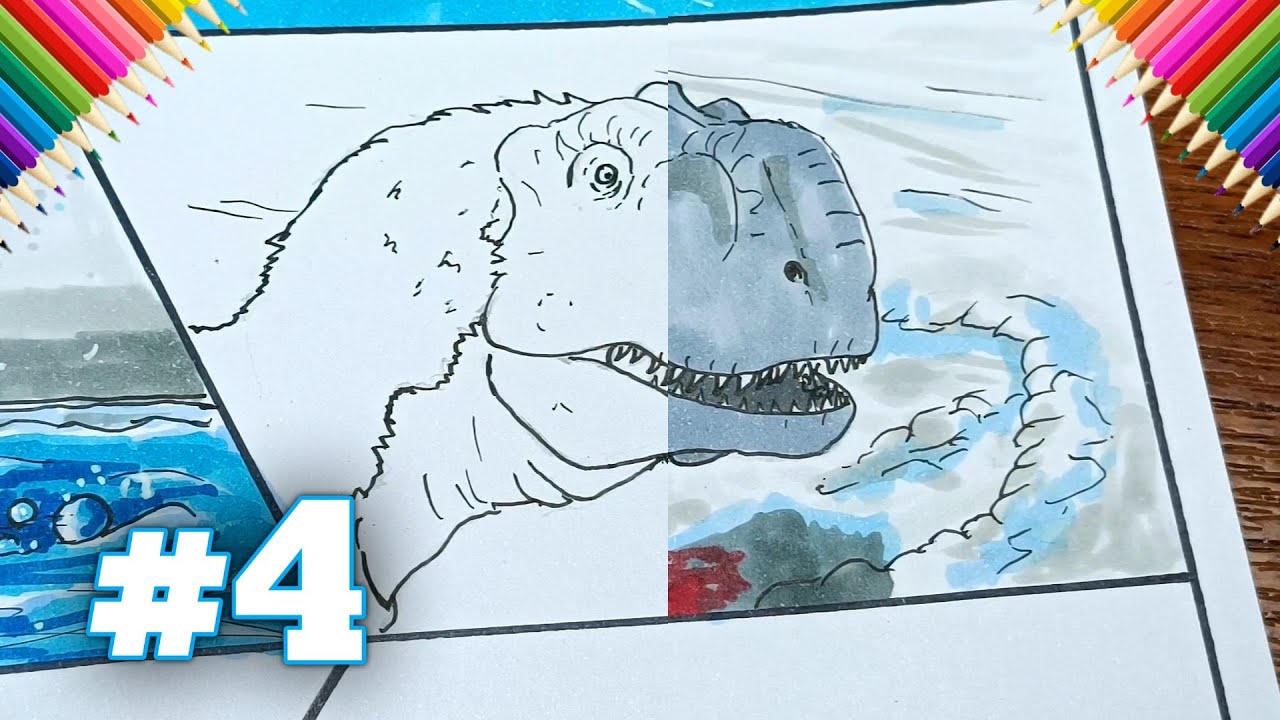 The Story of Majungasaurus #4 |Drawing comic book easy - YouTube