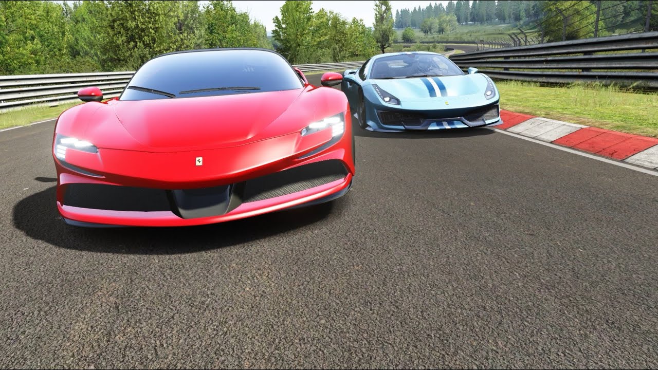 Ferrari 488 Pista Tuned Cockpit vs Ferrari SF90 Stradale at ...