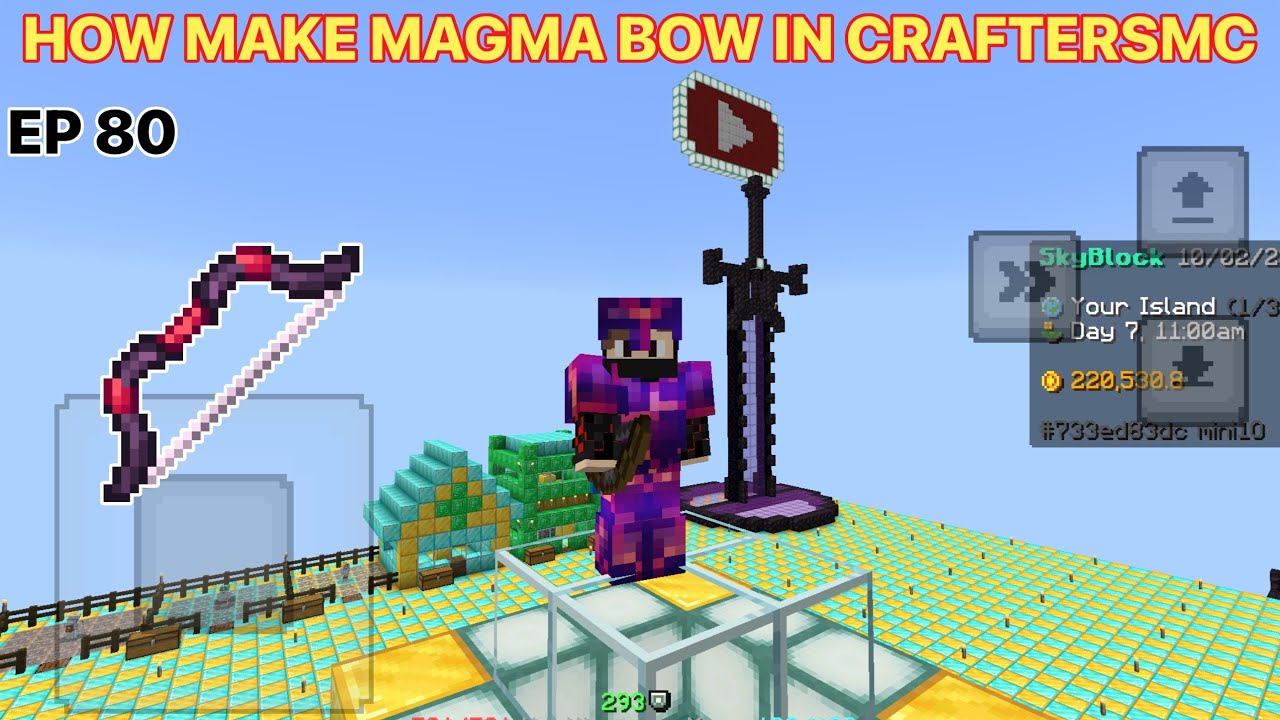 #craftersmc Ep 80 | how to make magma bow in craftersmc | make money in ...