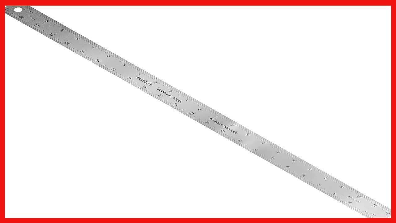 Westcott Stainless Steel Ruler, Zero Center, 24 ZC 24 - YouTube