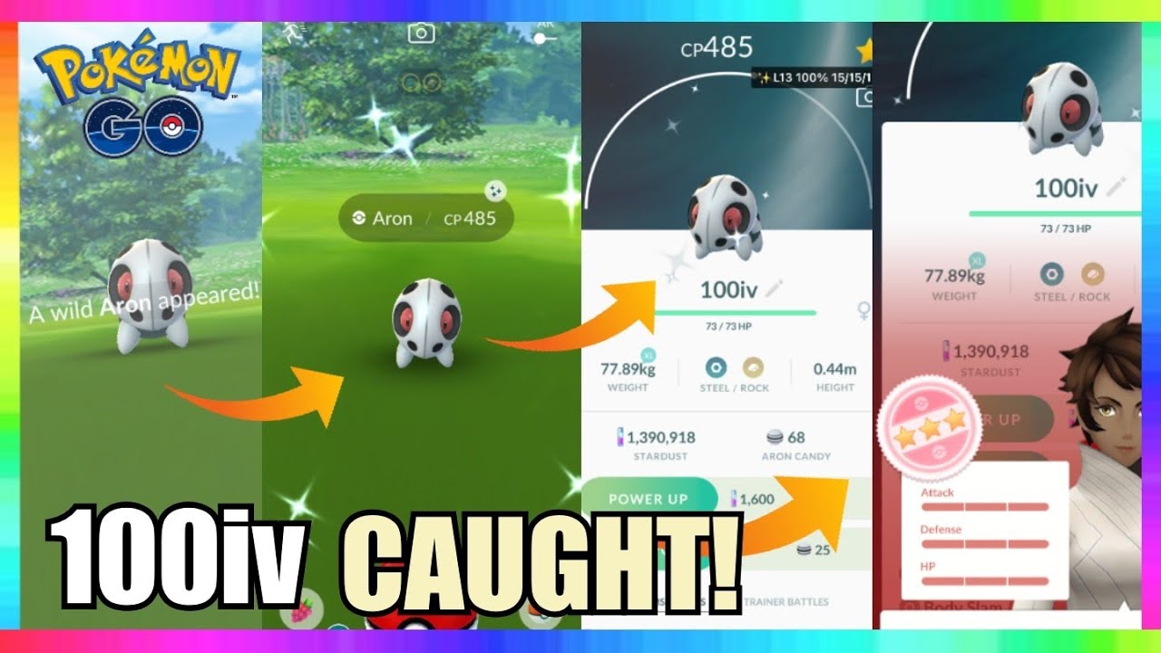 I CAUGHT 100iv SHINY ARON IN POKEMON GO! New Hoenn Event - YouTube