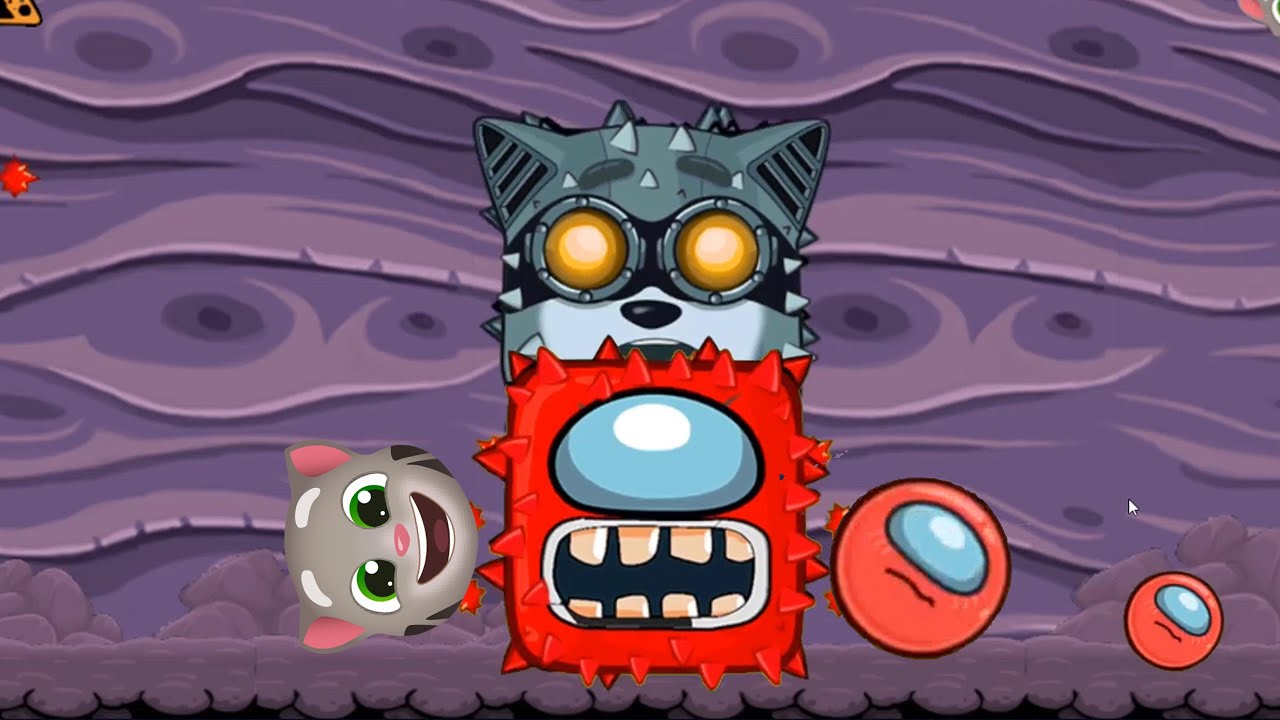 RED BALL 4 : (TALKING TOM + AMONG US) BALL 'FUSION BATTLE' with ( AMONG ...