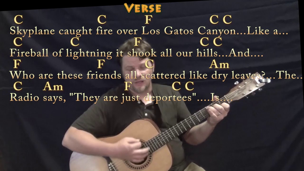 Deportee (Woody Guthrie) Strum Guitar Cover Lesson in C with Chords ...