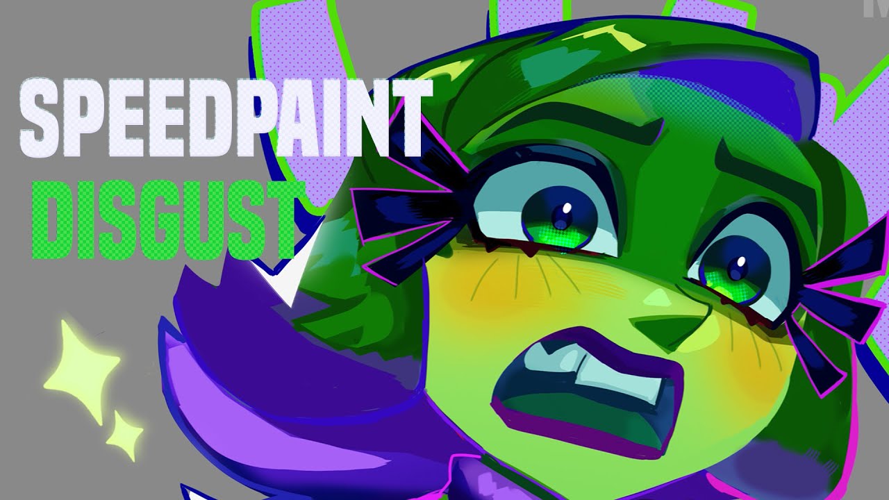 [SPEEDPAINT] DISGUST FANART Inside Out 2 - YouTube