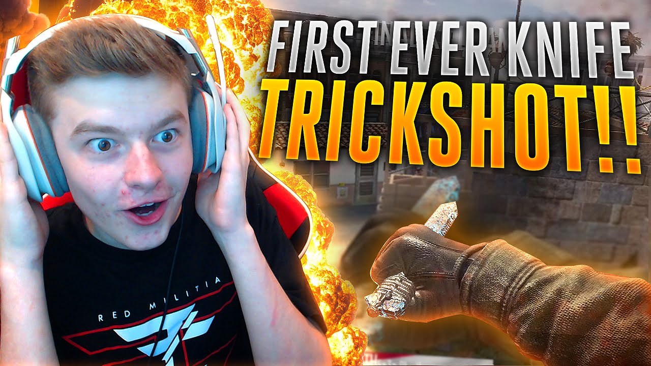 FIRST EVER KNIFE TRICKSHOT!! - YouTube