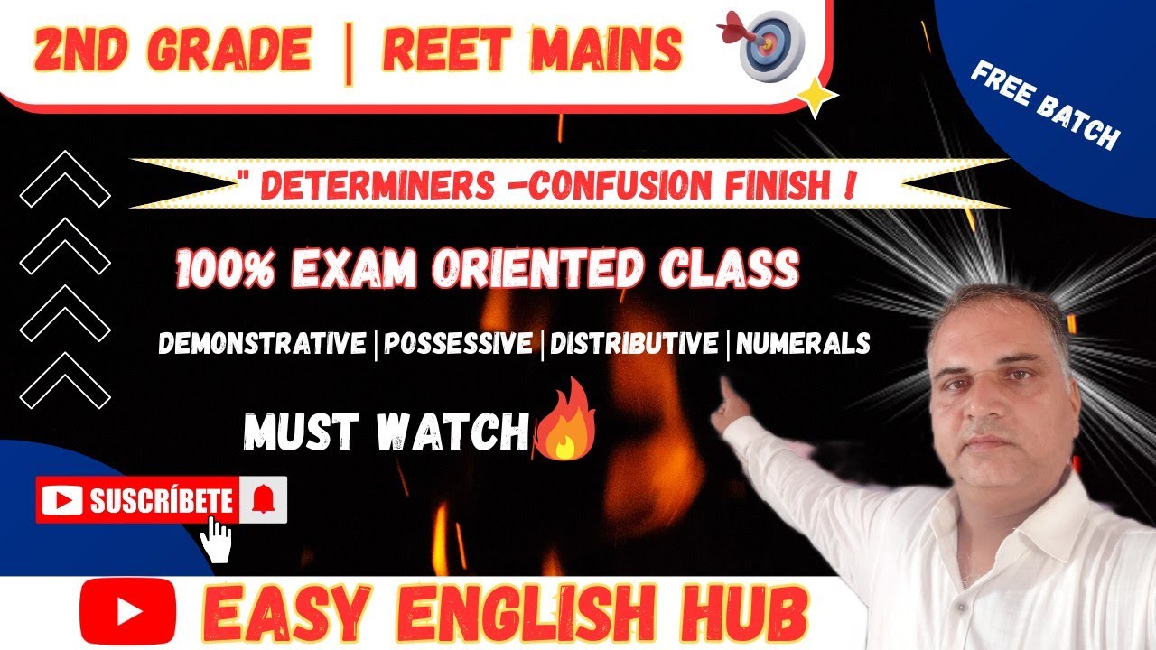 “Determiners Full Concept | 100% Exam Oriented Class | REET Mains & 2nd ...