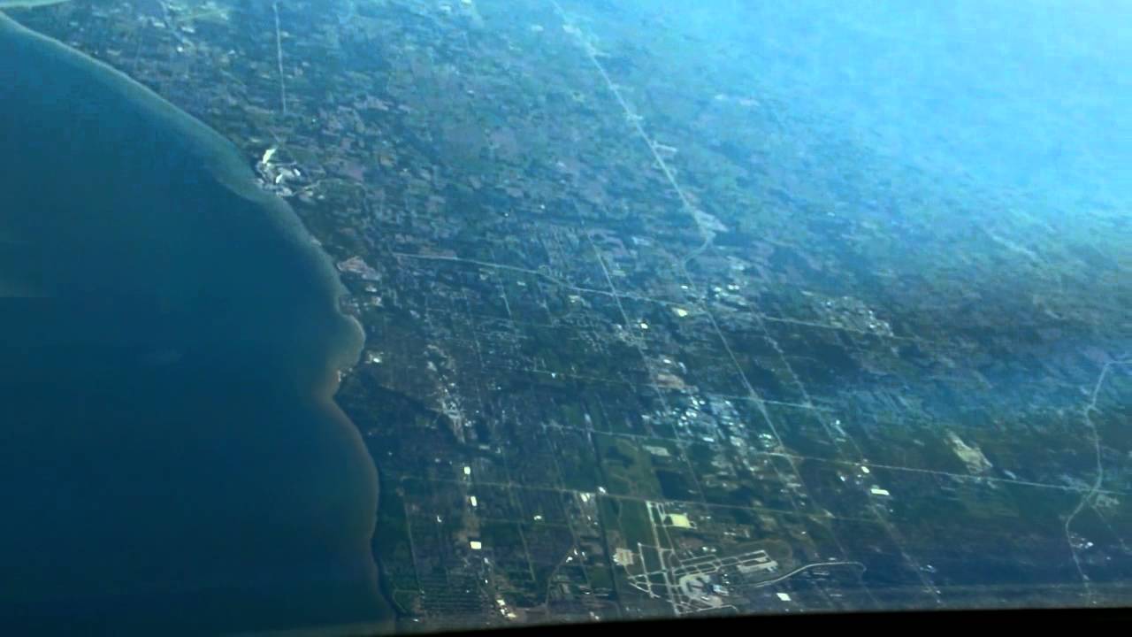Aviation - Flying Over Milwaukee, Wisconsin, Lake Michigan Shoreline ...