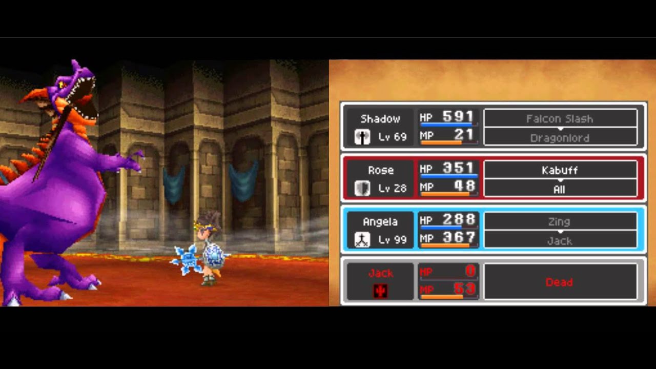 Dragon Quest IX: First battle after a year of not playing - YouTube
